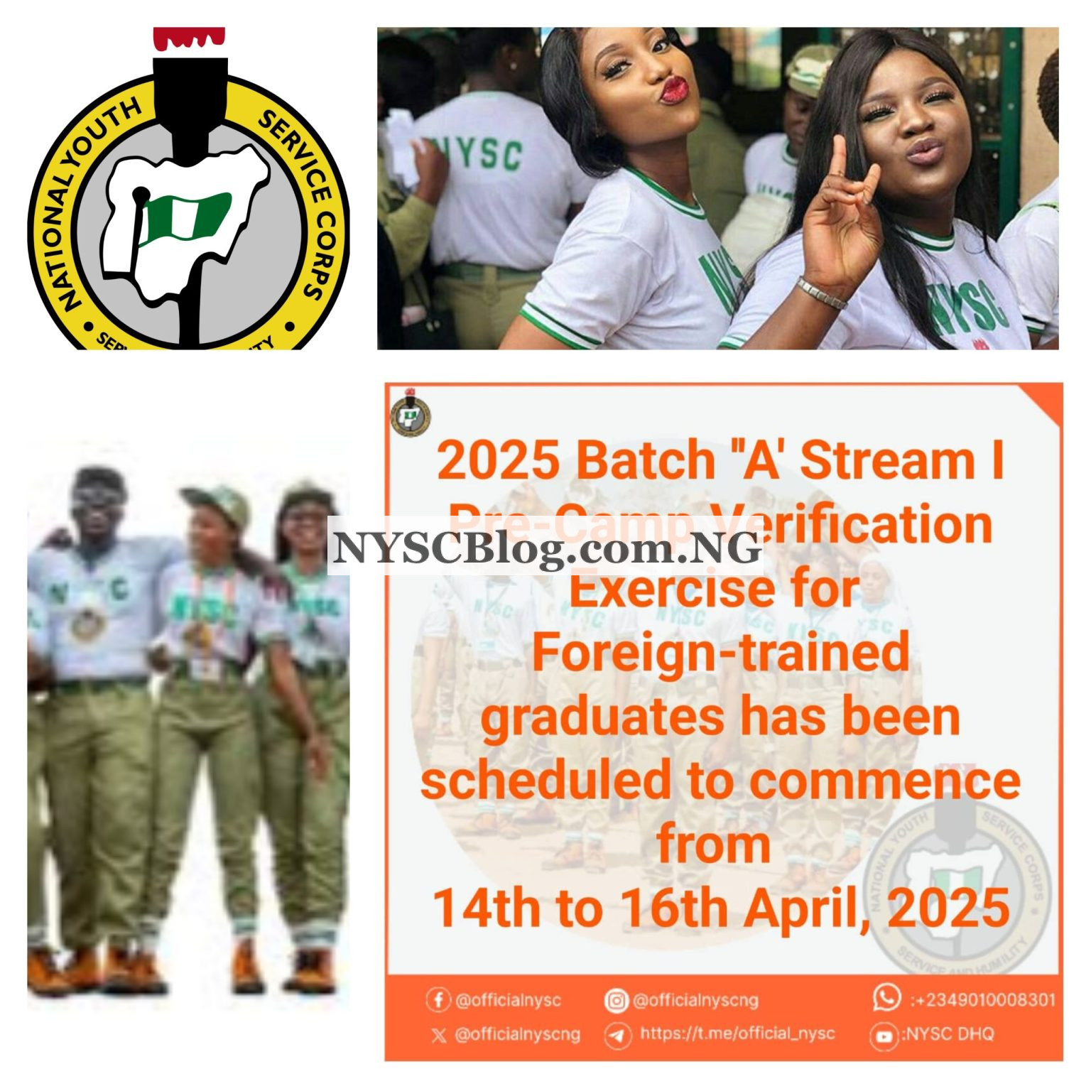 NYSC Batch A Stream 2 and Batch B 2025/2026: Camp Dates and Service ...